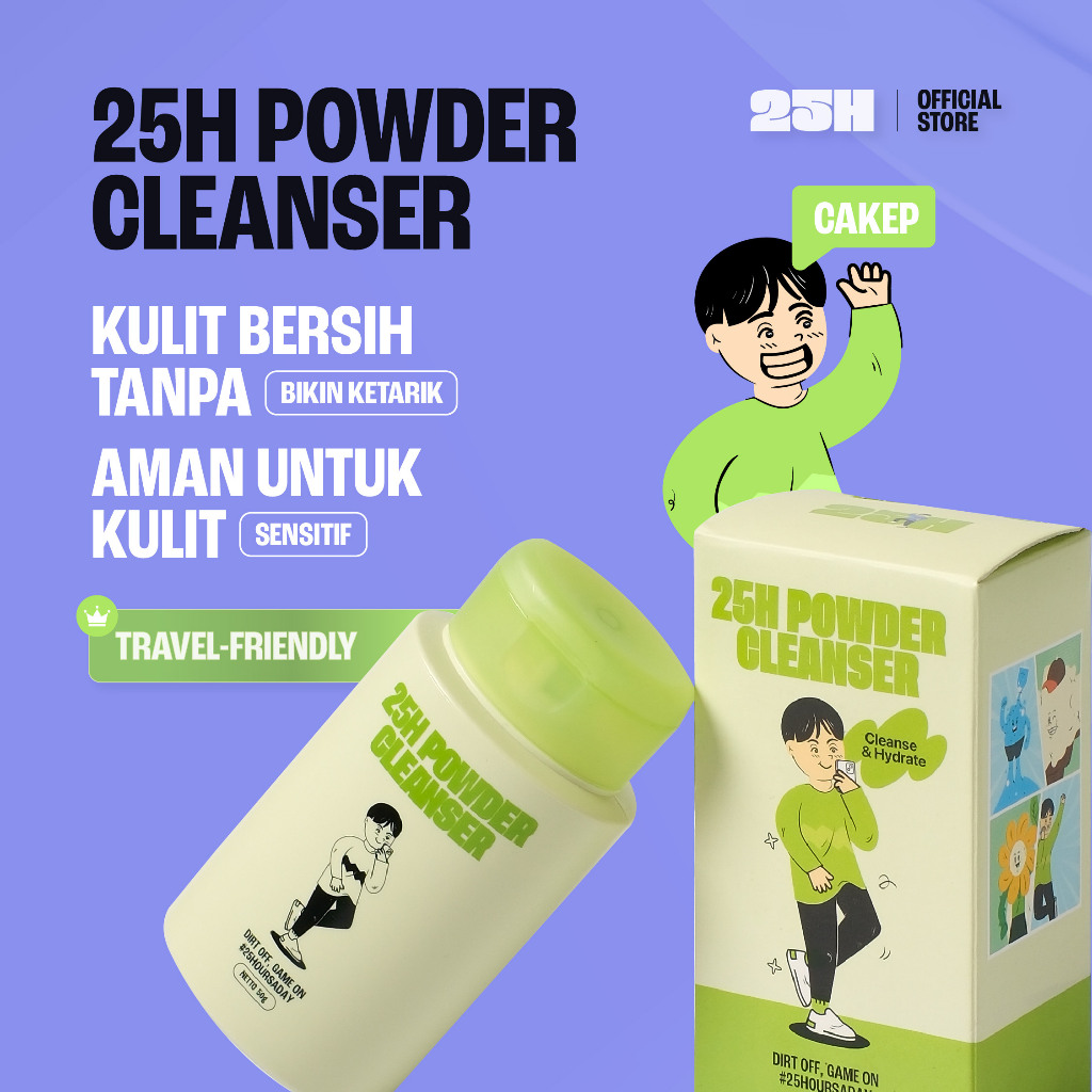 Jual 25H Powder Cleanser - Praktis dan Travel Friendly | Shopee Indonesia