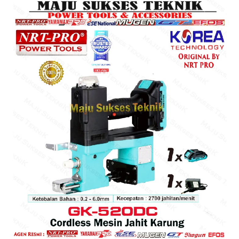 Jual NRT-PRO GK 520 DC Cordless Mesin Jahit Karung Baterai Battery Batre GK520DC GK 520DC GK520 ...