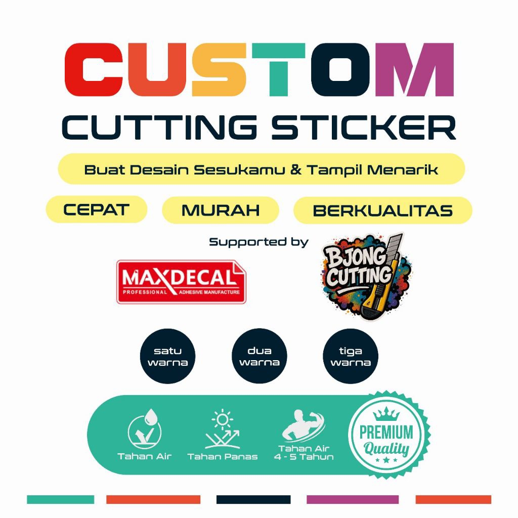 Jual Custom Cutting Sticker | Sticker Motor Mobil | Sticker Grobak ...