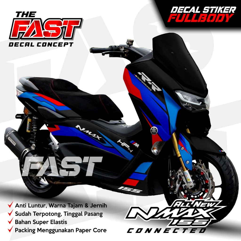 Jual BISA COD Decal Sticker Yamaha Nmax 155 New Fullbody BMW Racing ...