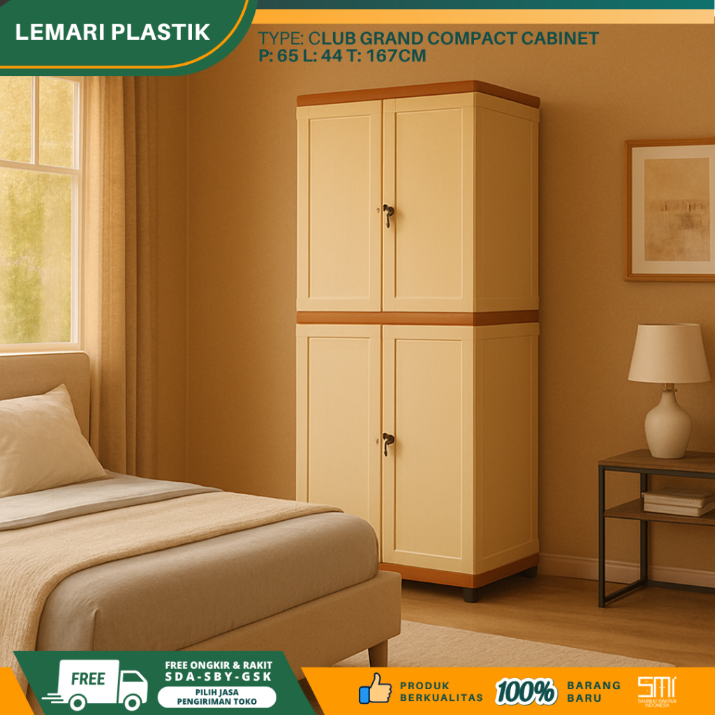 Jual Lemari Plastik Premium Club Grand Compact Cabinet / Locker Box ...