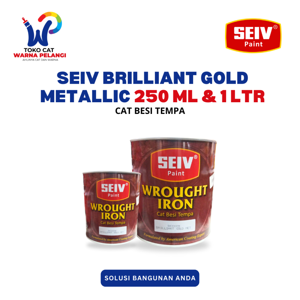 Jual Cat Tempa Besi SEIV BRILLIANT GOLD METALLIC DC 0009 Ukuran 250 ml ...