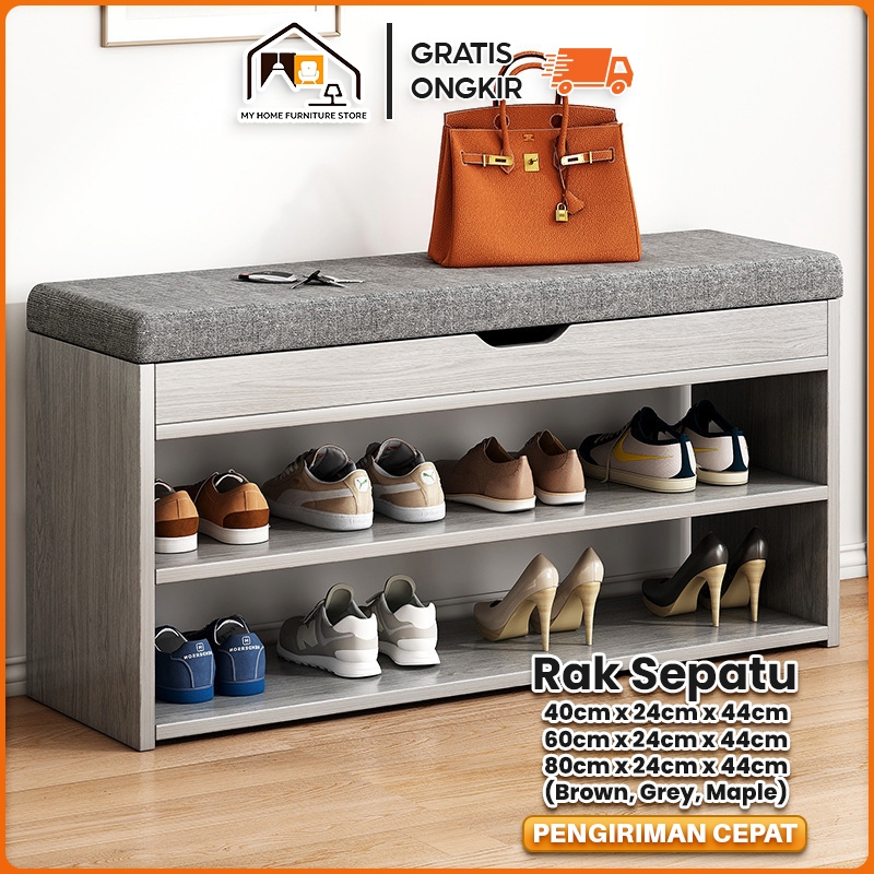 Jual Rak Sepatu Sofa Tempat Pakai Sandal Ruang Tamu Kokoh Kuat Lemari ...