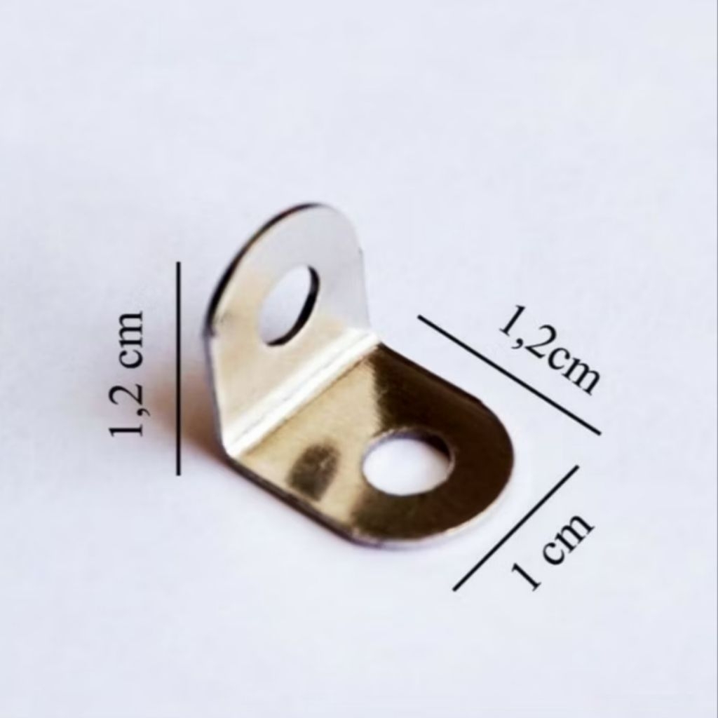 Jual plat siku lubang ambalan kecil klem 1.2cm x 1.2cm x 1cm (1 pcs ...