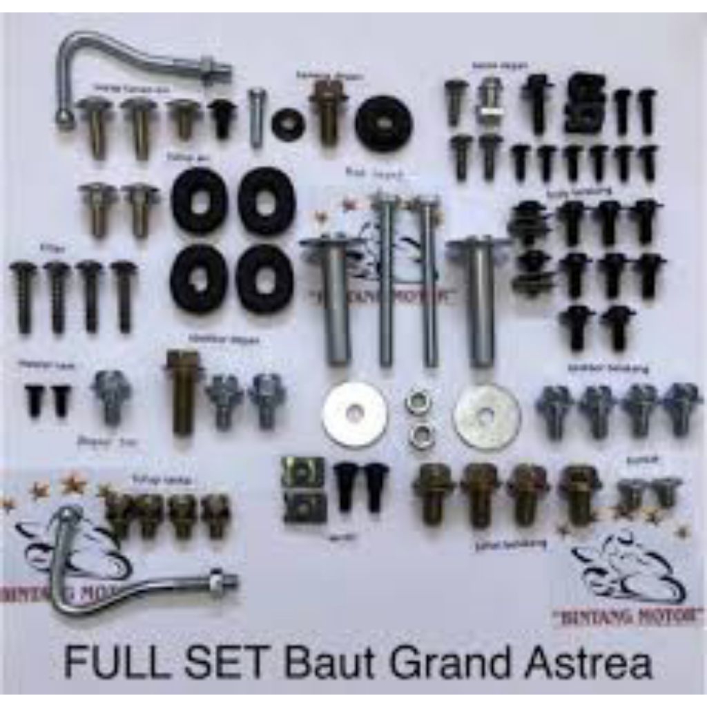 Jual Full set baut motor astrea gren legenda - Baut full set motor ...