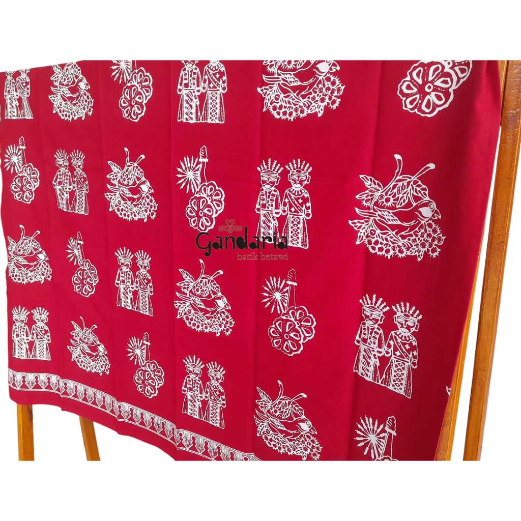 Jual Gandaria Batik Betawi Kain Batik Cap Asli - Ondel-Ondel, Kembang ...