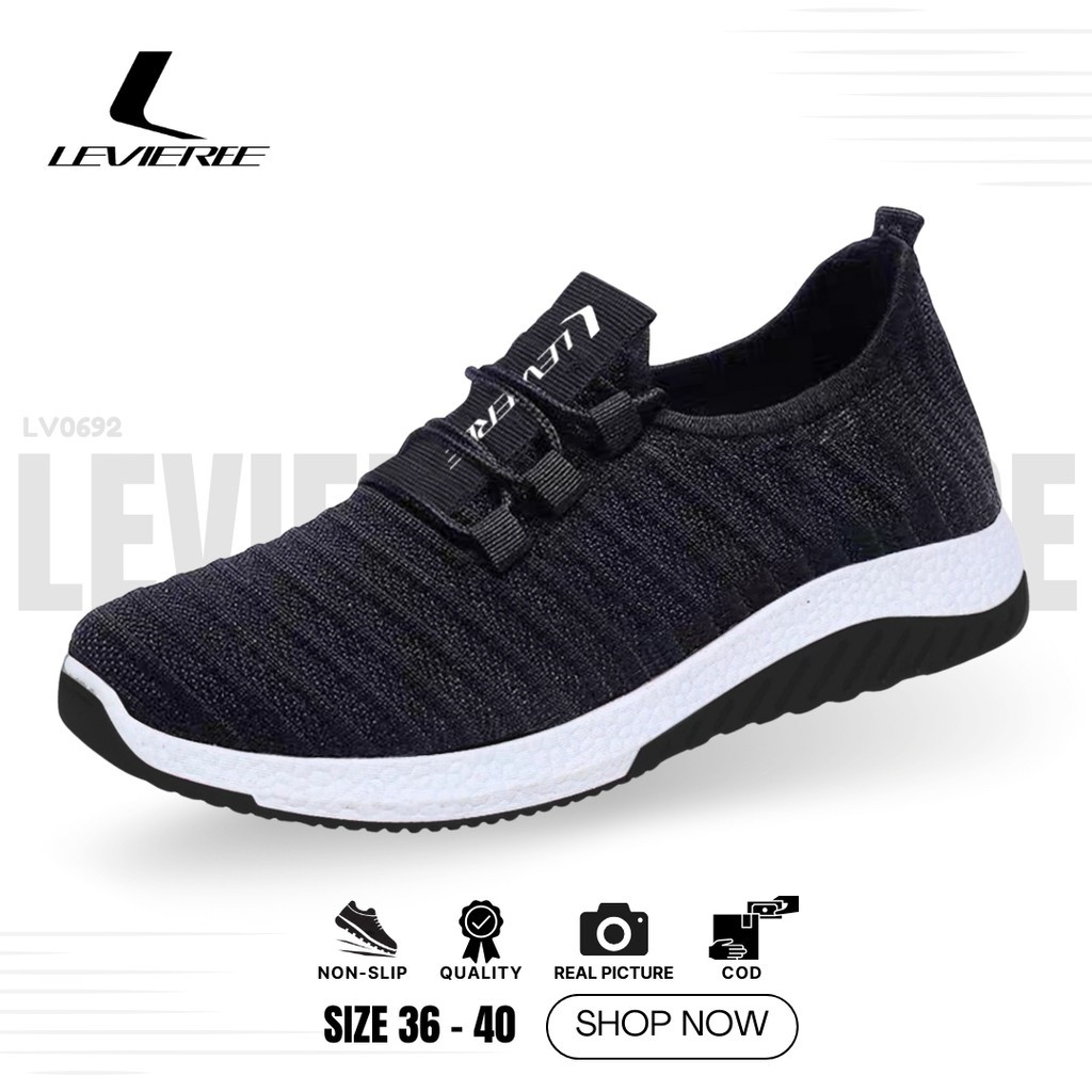 Jual LVR Sneakers Casual Sporty Wanita Polos Rajut Running LV0692 ...