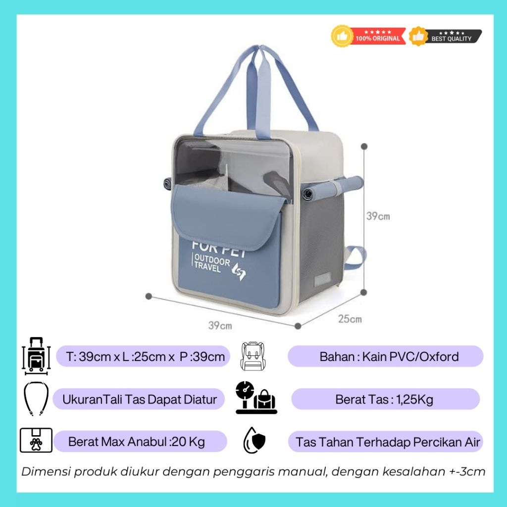 Jual Boonecat-Tas Hewan Peliharaan/ Tas Backpack Kucing Berkualitas ...