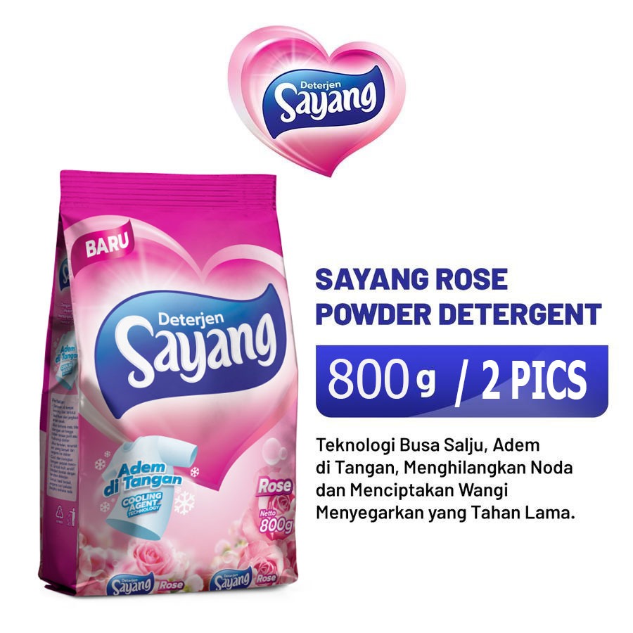 Jual SAYANG ROSE POWDER DETERGENT 800GR | 2 PICS | Shopee Indonesia