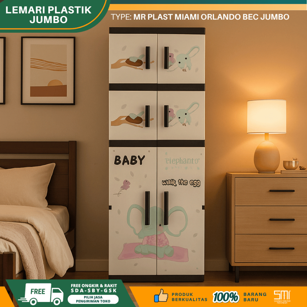Jual Lemari Plastik Gantung Mr Plast Miami Orlando BEC Jumbo / Almari ...