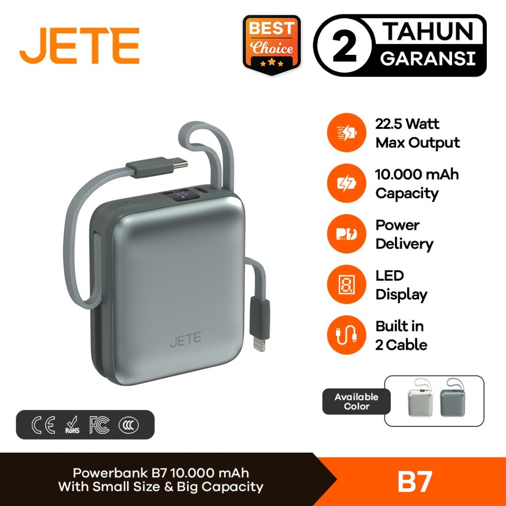 Jual 【Sertifikat CCC】JETE B7 Powerbank 10000mAh 22.5W Fast Charging ...