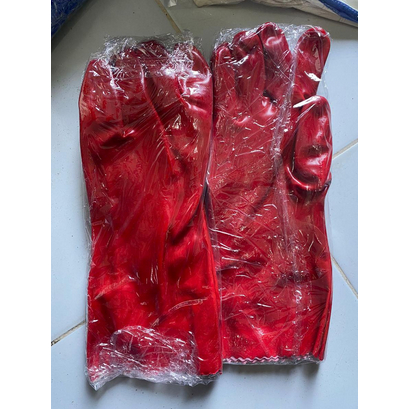 Jual Sarung Tangan PVC Warna Merah (PVC Glove) | Shopee Indonesia