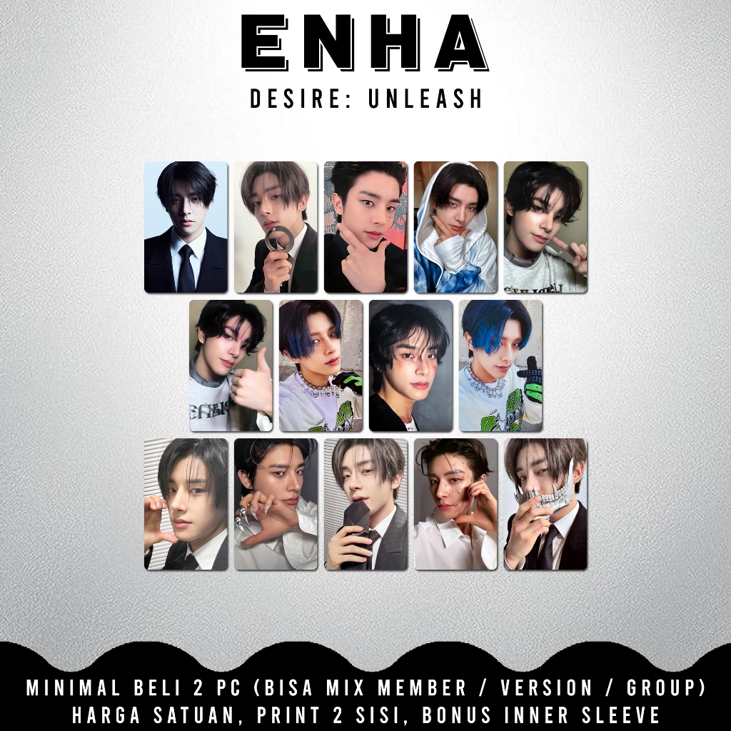 Jual UNOFFICIAL PHOTOCARD ENHA DESIRE UNLEASH | Shopee Indonesia