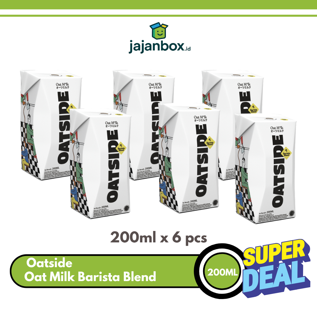 Jual Oatside Mini Straw Milk Barista Susu Oat Kemasan Sedotan 200ml - 6 ...