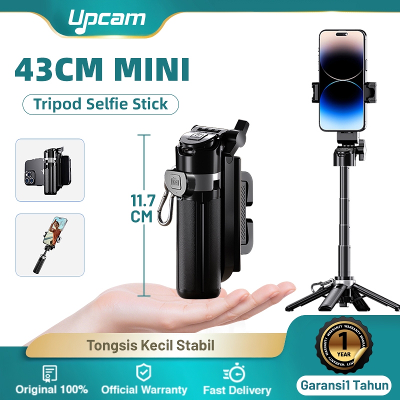 Jual UPCAM Tripod Tongsis Mini 43CM Phone Grip Extendable Selfie Stick ...