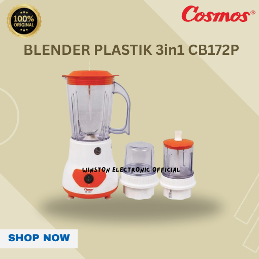 Jual COSMOS BLENDER PLASTIK 3in1 CB172P 1L/CB-172P/CB-172-P/CB 172P/CB ...