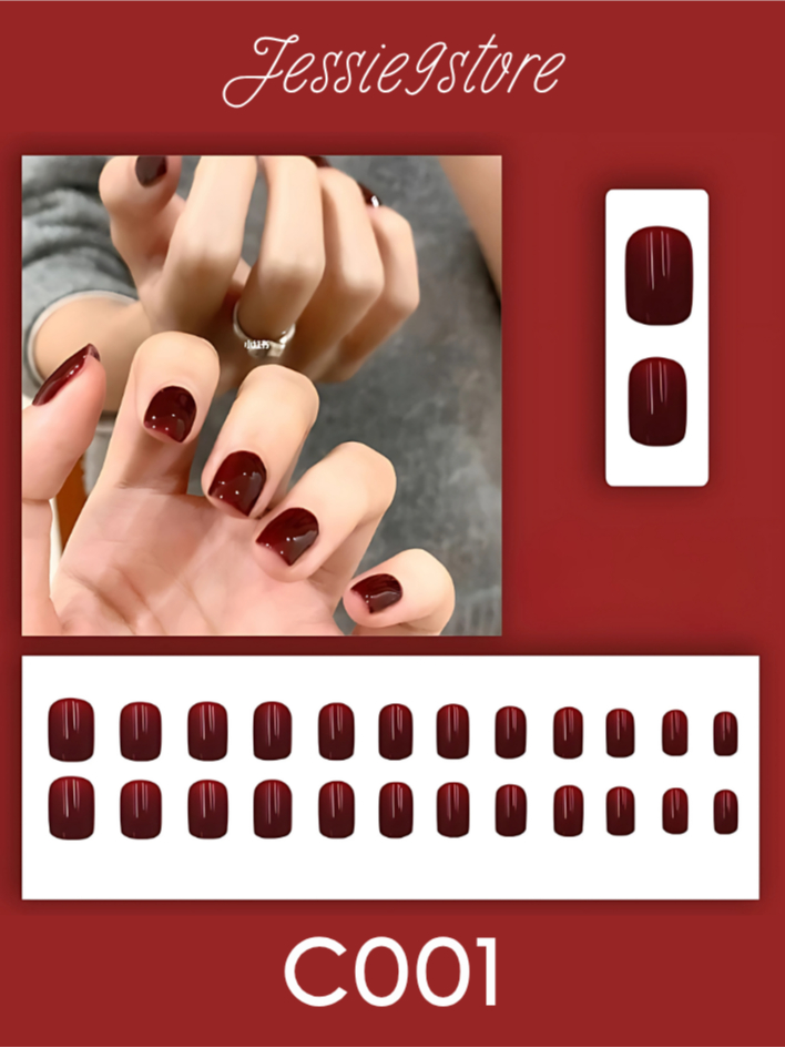 Jual Kuku Palsu C001 COD Nail Art Aesthetic dan Lem Wisuda Nails ...
