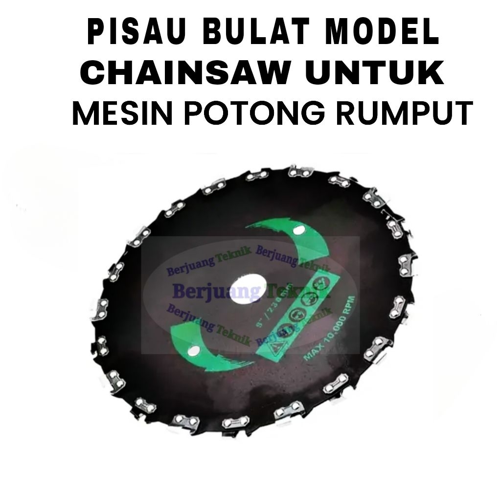 Jual Mata Pisau Bulat Potong Rumput model chainsaw || Tooth grass blade ...