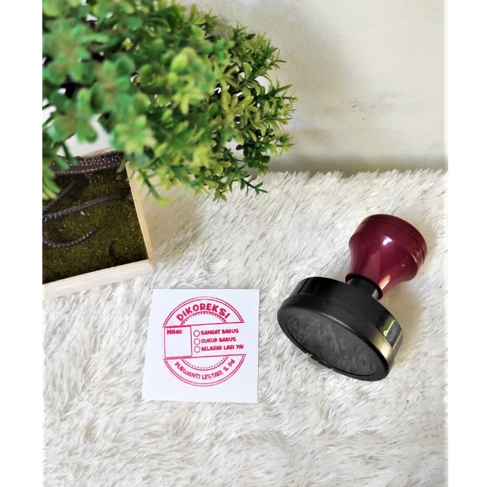 Jual Stempel Sekolah Yayasan Penilaian Logo Costum Desain Bebas Bisa ...
