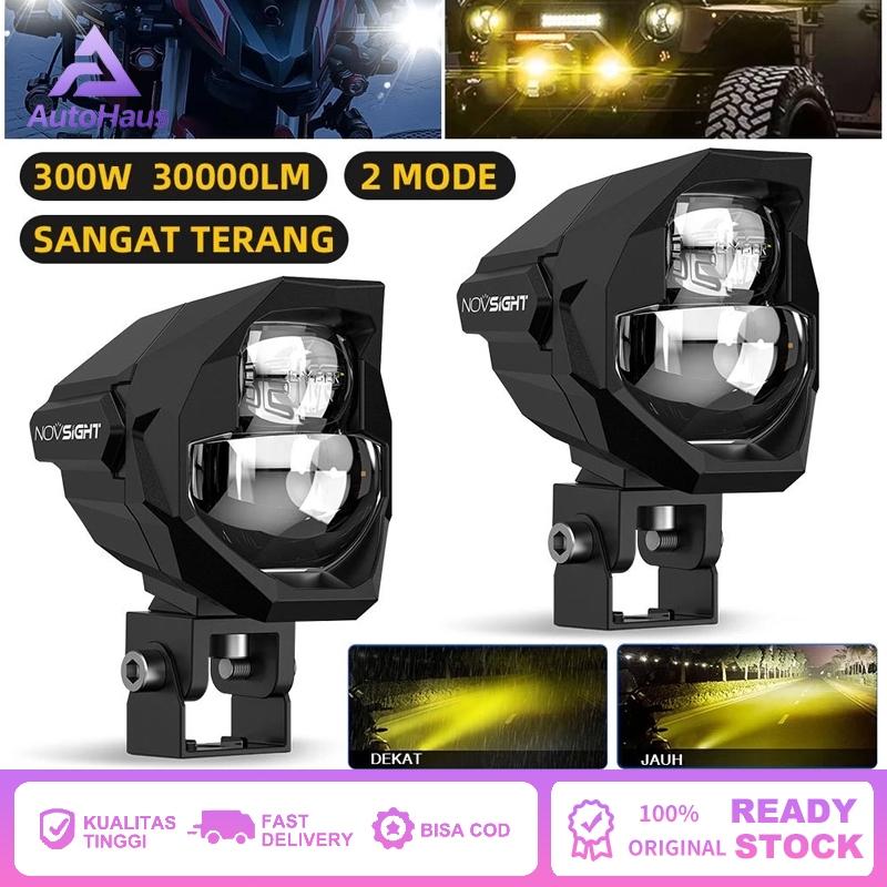 Jual Lampu Sorot LED Mobil 300W BiLed Matrix 2 Warna Fog Lamp Kabut ...