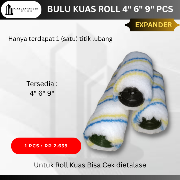 Jual Bulu Roll Cat Tembok Isi Roll Cat 4 inch 6 inch 9 inch Expander ...