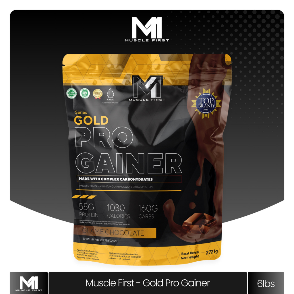 Jual Muscle First Gold Pro Gainer 6lbs Weight Gainer Mass Gainer M1 6 ...