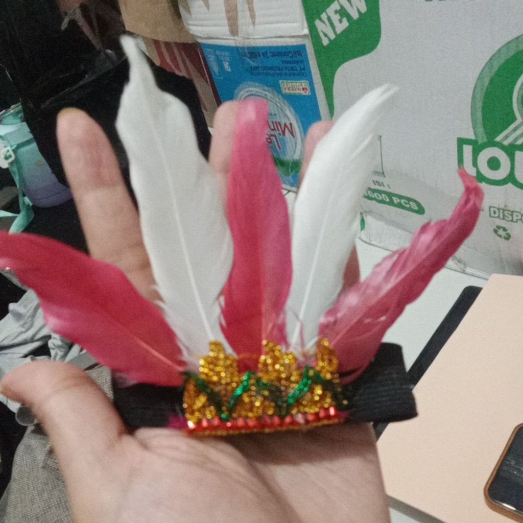 Jual Bandana Bulu Merah Putih , Hiasan Kepala Merah Putih, Ikat Kepala ...