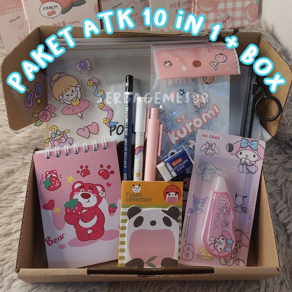 Jual serbagemes88 - SET ALAT TULIS 10 IN 1 LENGKAP / STATIONERY SEKOLAH ...