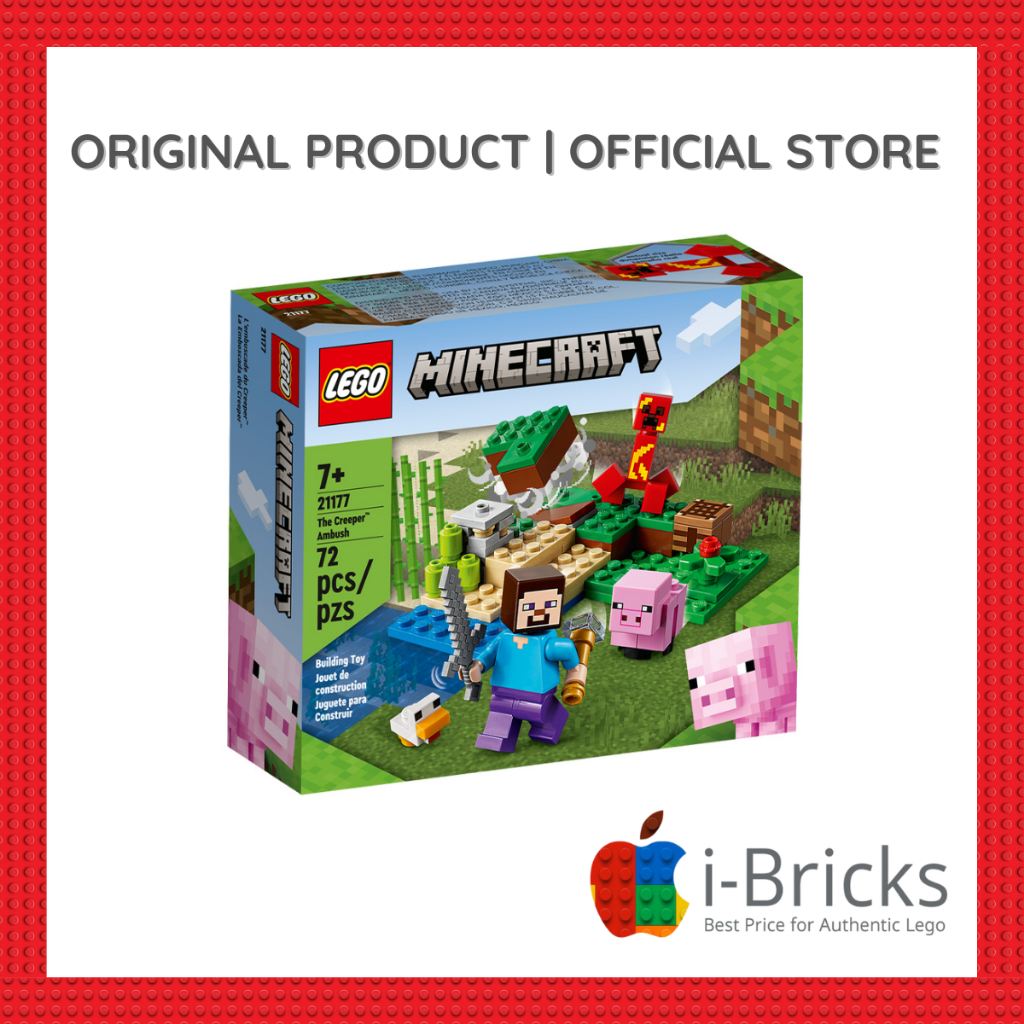 Jual Lego Minecraft 21177 The Creeper Ambush | Shopee Indonesia