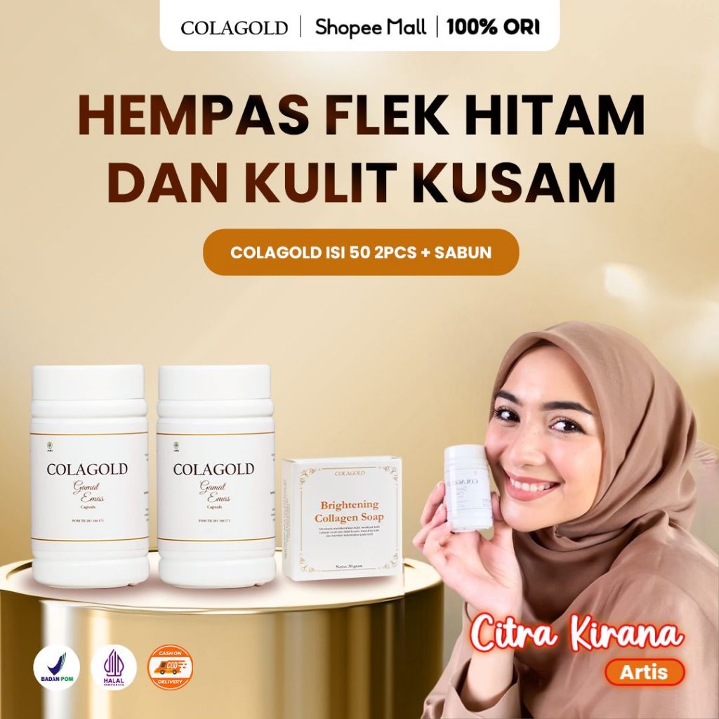 Jual Colagold Hempas Flek Hitam dan Kulit Kusam Kapsul Collagen Gamat ...