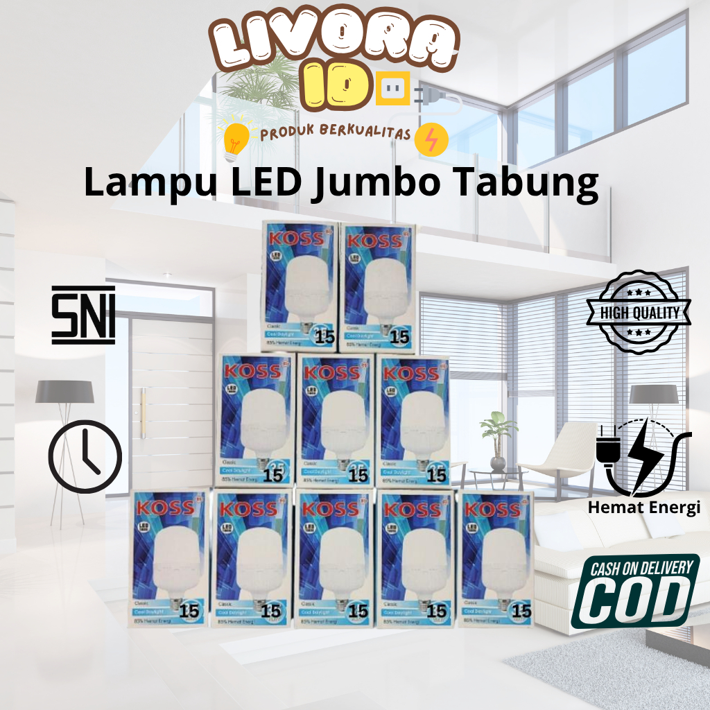 Jual Lampu LED Jumbo Tabung 15 Watt Kapsul Super Terang Putih | Shopee ...