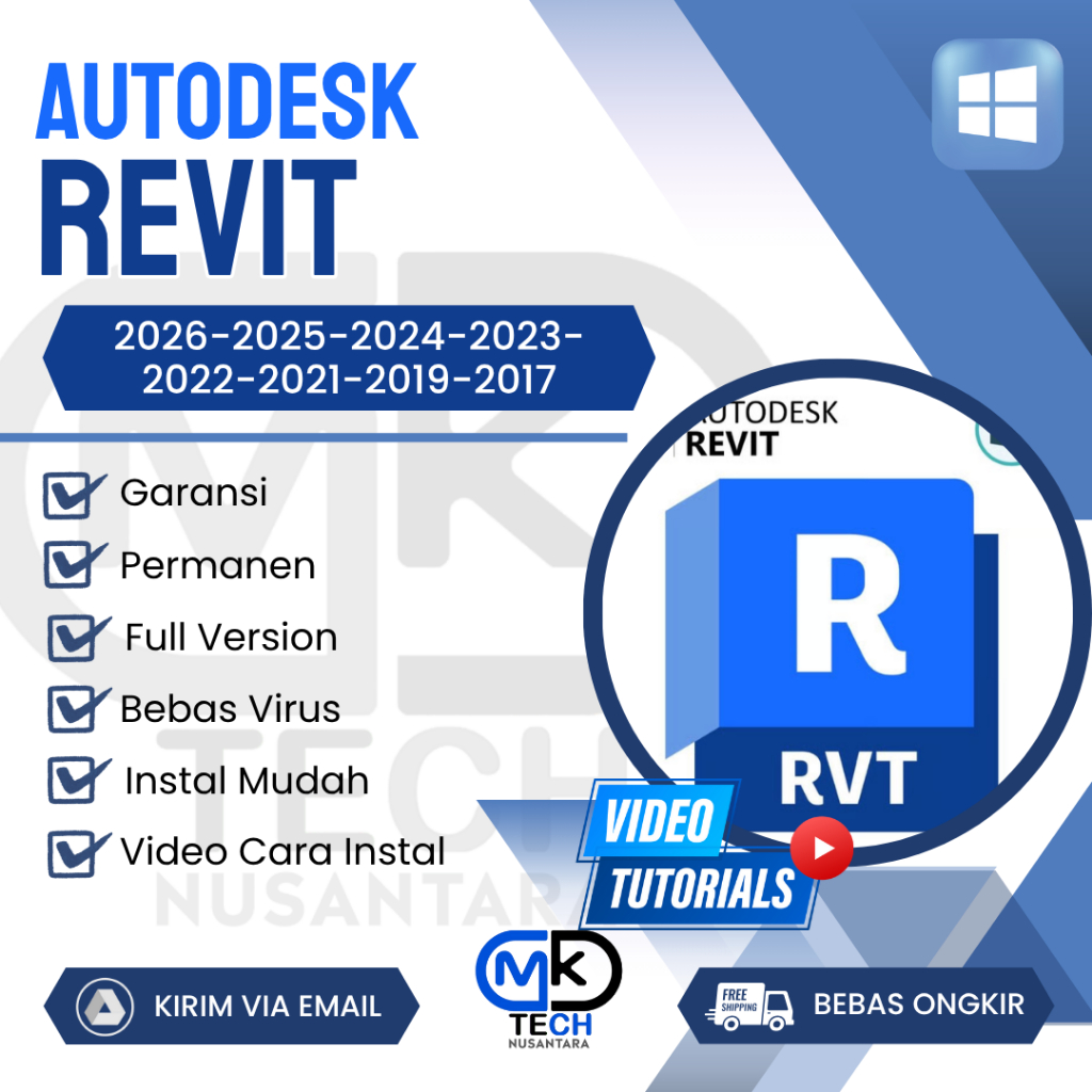 Jual Revit Full Version Permanen 2026 2025 2024 2023 2022 2021 2019 ...