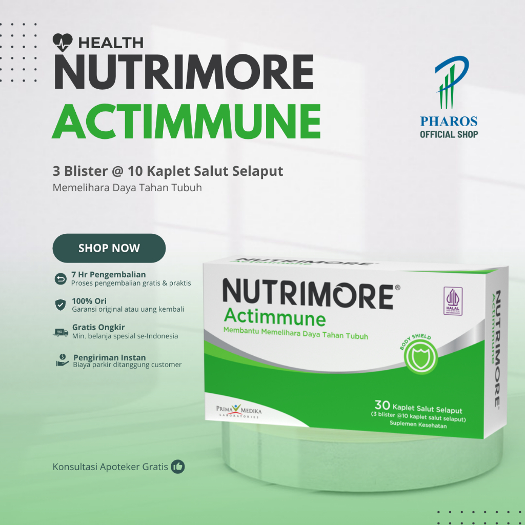 Jual Nutrimore Actimmune 1 Box 3 Blister @10 Kaplet / Memelihara Daya ...