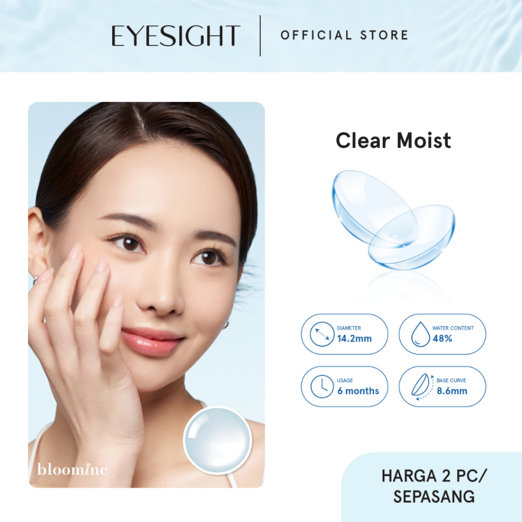 Jual [BEST SELLER] EYESIGHT LENSES Softlens Bloominc Clear Moist 14.2mm | Softlens Korea Bening ...