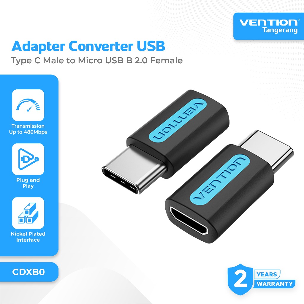 Jual Vention Adapter Converter USB Type C Male to Micro USB B 2.0 ...