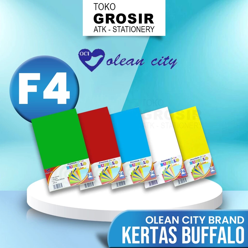 Jual KERTAS BUFFALO Folio Premium Colour OLEAN CITY 2 | Shopee Indonesia