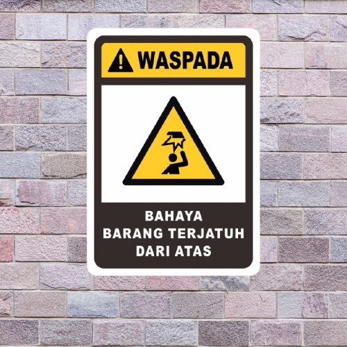 Jual Rambu Bahaya Barang Terjatuh Dari Atas 15x20 cm | Shopee Indonesia
