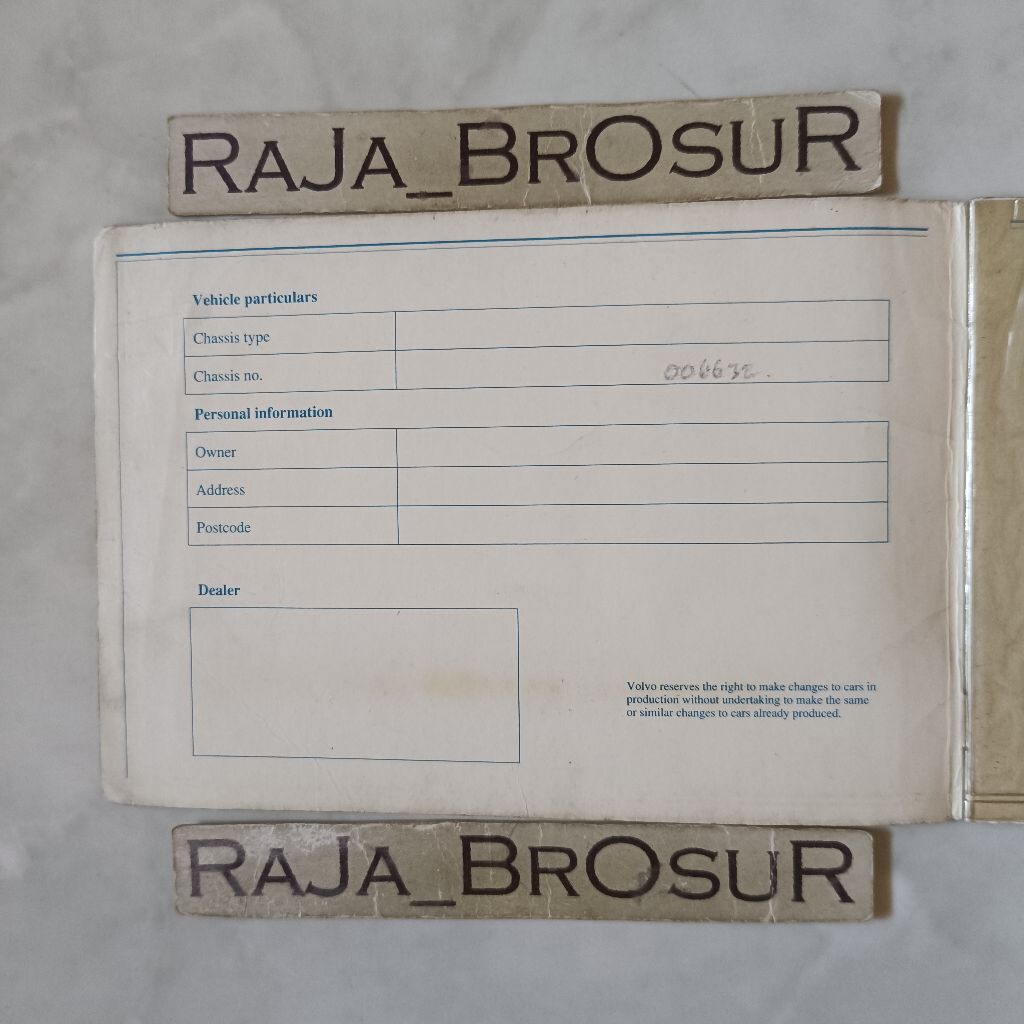 Jual Owners manual book Buku pedoman petunjuk pemilik Service booklet ...