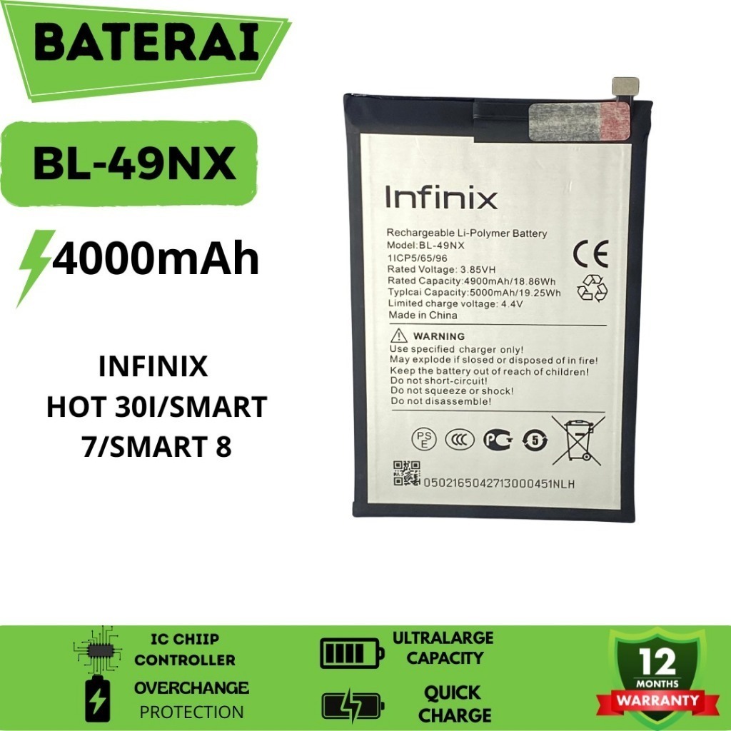 Jual JU Battery Batre Baterai Infinix Hot 9 Play X680/Hot 10s X689/Hot ...