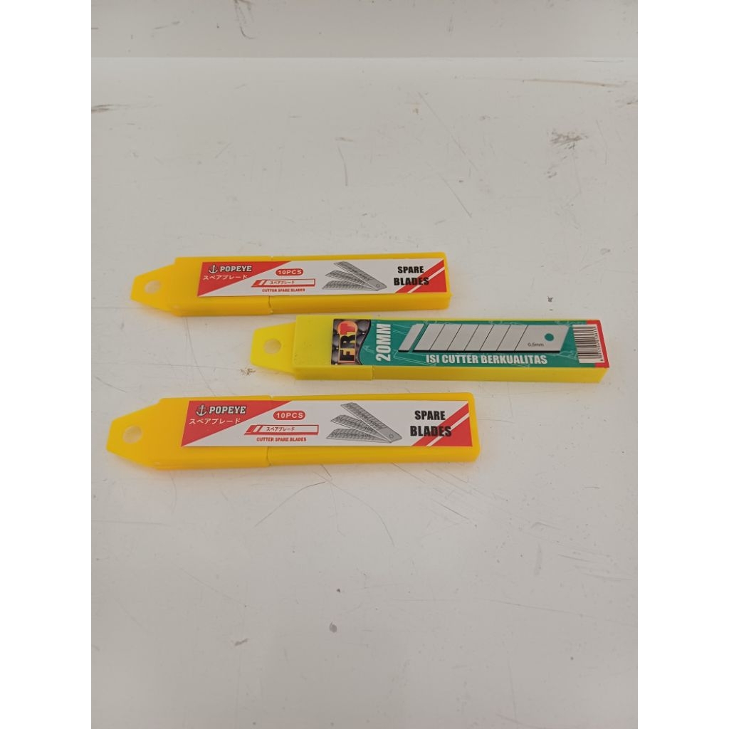 Jual ISI CUTTER 18MM dan 20MM ISI 10 PCS original | Shopee Indonesia