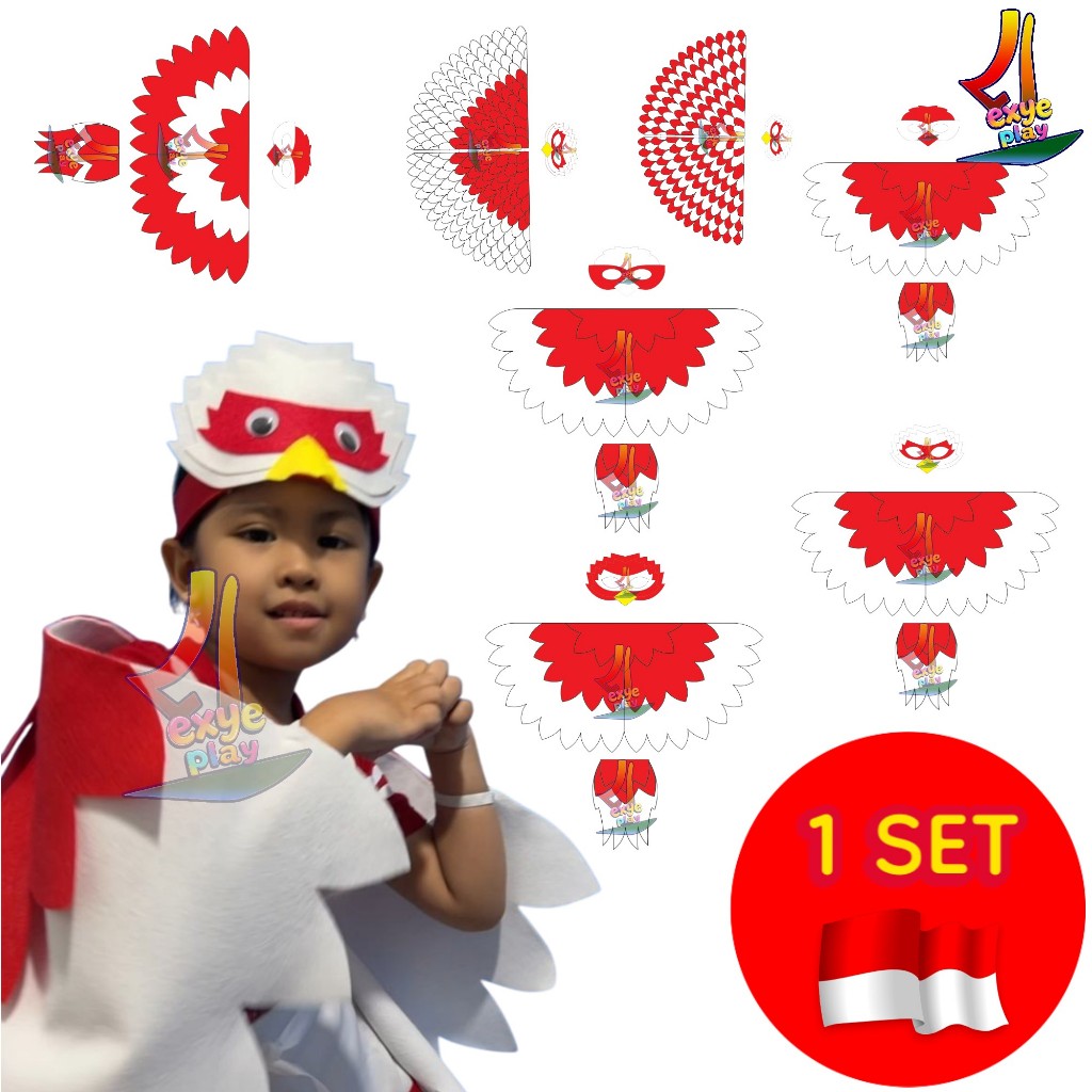 Jual Kostum Burung Garuda Merah Putih Anak-Dewasa | Elang Merah Putih ...