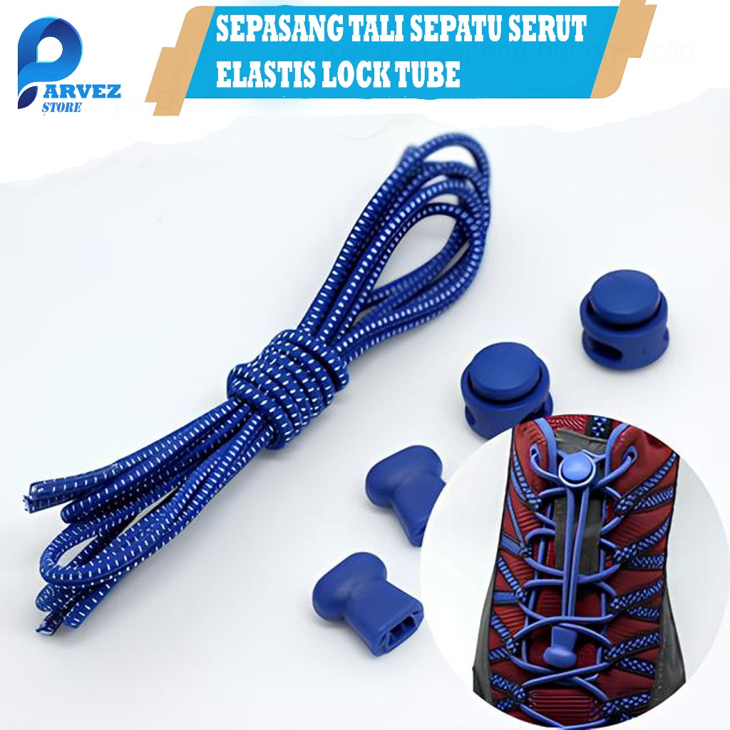 Jual Sepasang Tali Sepatu Elastis tanpa ikat Tali Sepatu Model Lock ...