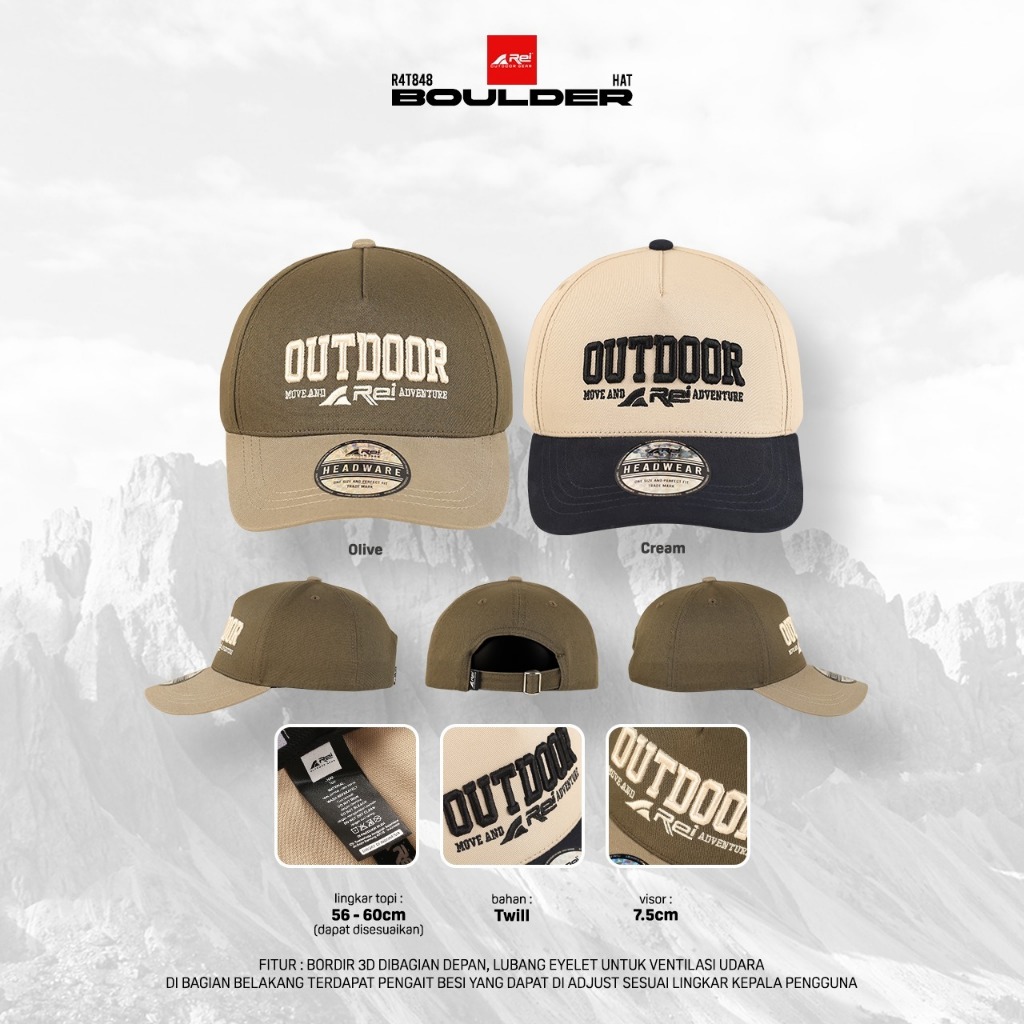 Jual Topi Pria Boulder Arei Outdoorgear | Shopee Indonesia