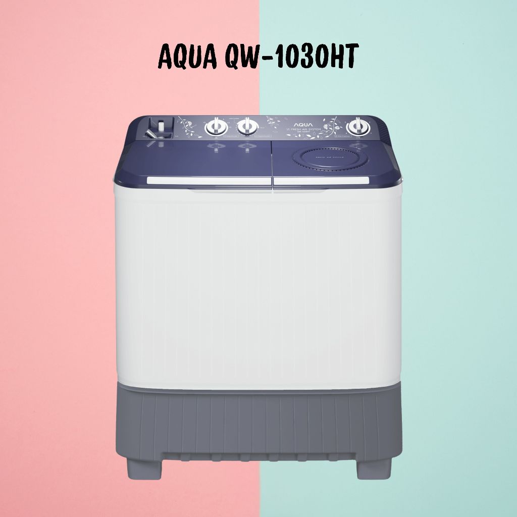 Jual AQUA Mesin Cuci 2 Tabung 10KG & 12KG QW-1030HT 1010HT 1210HT ...