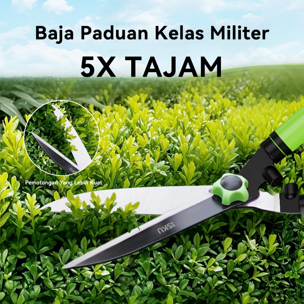 Jual ISKU Gunting Potong Rumput 55cm-75cm/Gunting Rumput Extra Sharp Gardening Hedge Shears ...