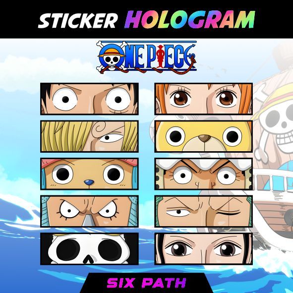 Jual Stiker Slap Lewd Eye One Piece Luffy Zoro Sanji Nami Usop Chopper ...