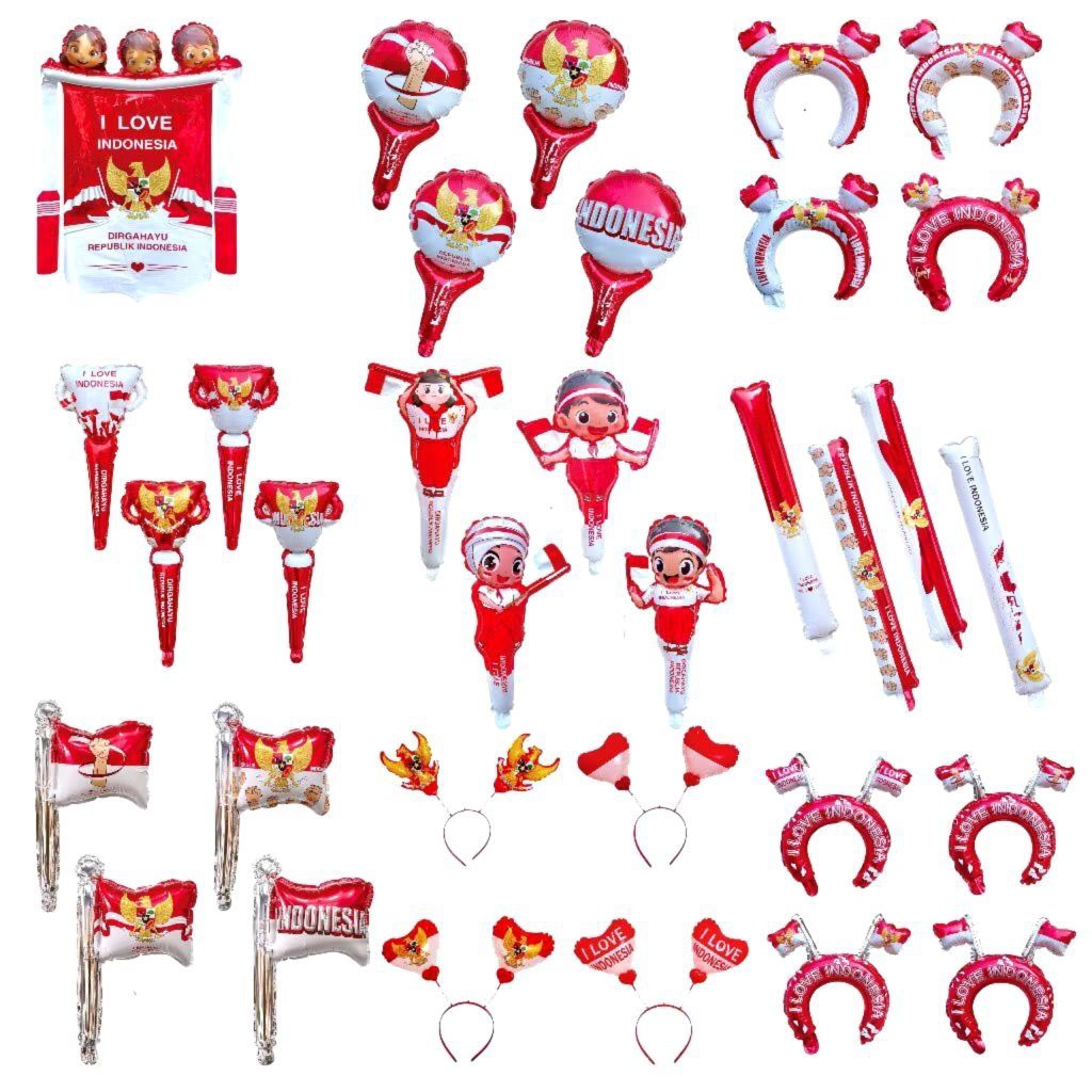 Jual Bendera Merah Putih Peluit Bendera Agustusan Balon Merah Putih HUT ...