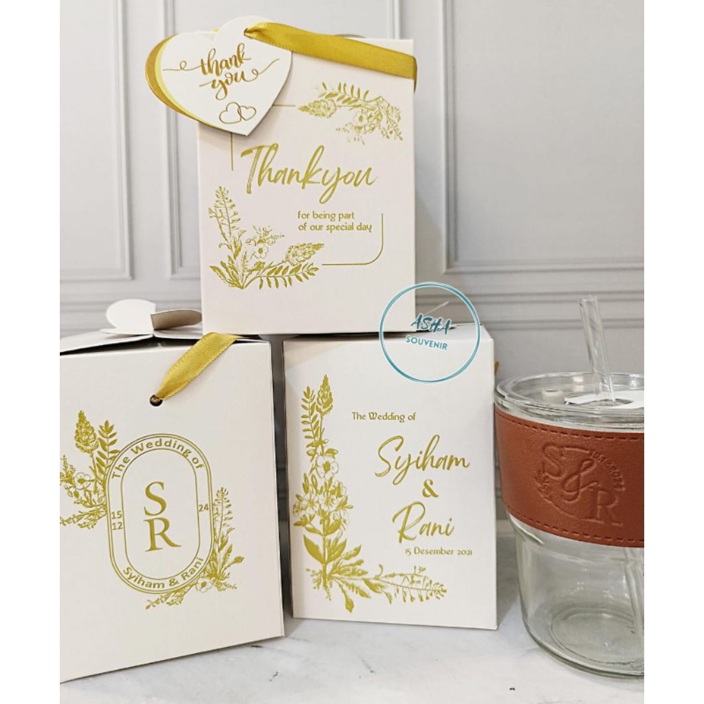 Jual SOUVENIR GELAS TOFFEE BOX CUSTOM | Shopee Indonesia