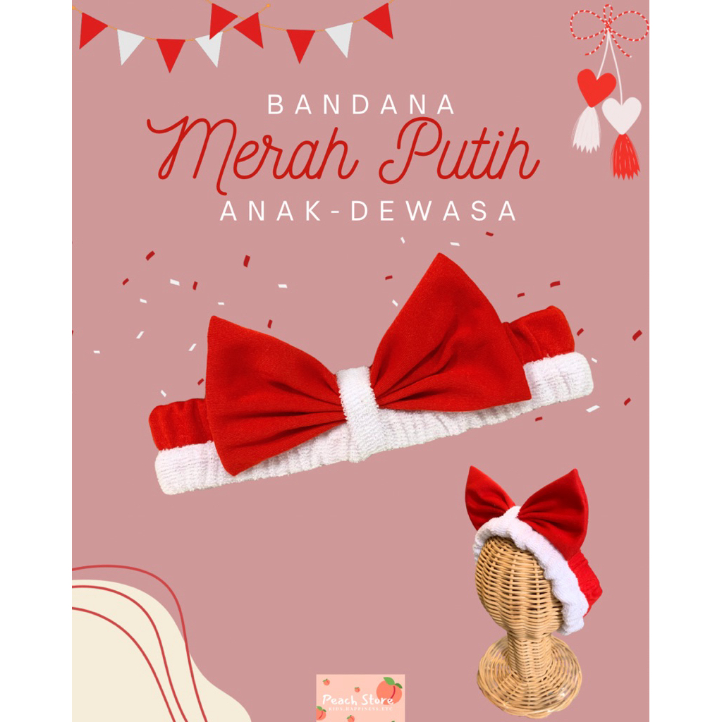 Jual Bandana Karet Merdeka Merah Putih Anak Dewasa Pita Agustus 17an ...