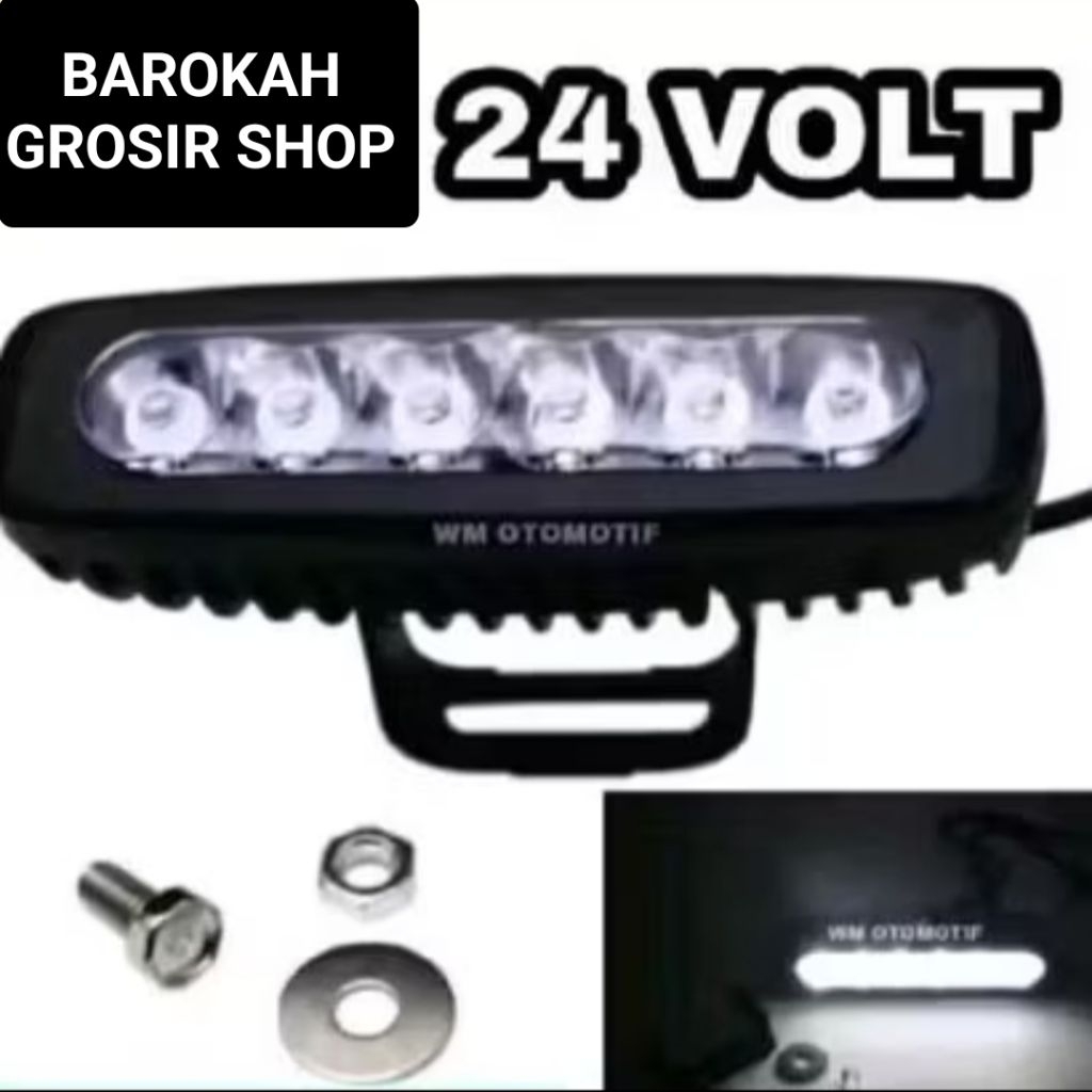 Jual Lampu Tembak Sorot 24 Volt LED CWL 6 Mata Strobo CREE Truk Bus Canter Tronton Flash Kedip ...